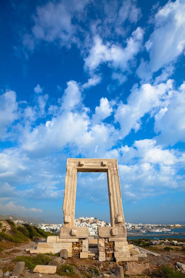 Portara Gate - Naxos, Greece Stock Image - Image of architecture ...
