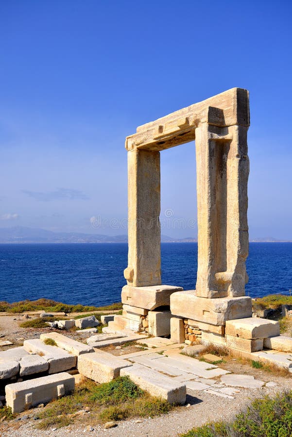 Portara, Naxos Island, Greece Stock Image - Image of antique, ancient ...