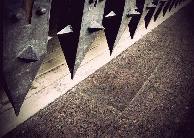 Portcullis stock image. Image of iron, town, ruins, ancient - 24642377