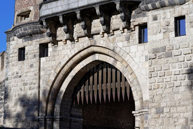 Portcullis with Metal Spikes in Cologne Stock Image - Image of culture ...