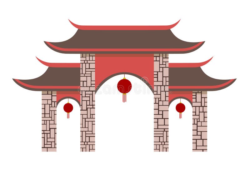 Pavillon chinois illustration de vecteur. Illustration du dessins ...
