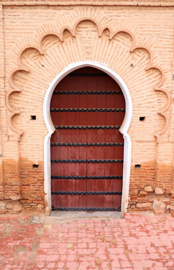 La Vieille Porte Au Maroc Afrique Ancien Et Murent Le Jaune Fleuri ...