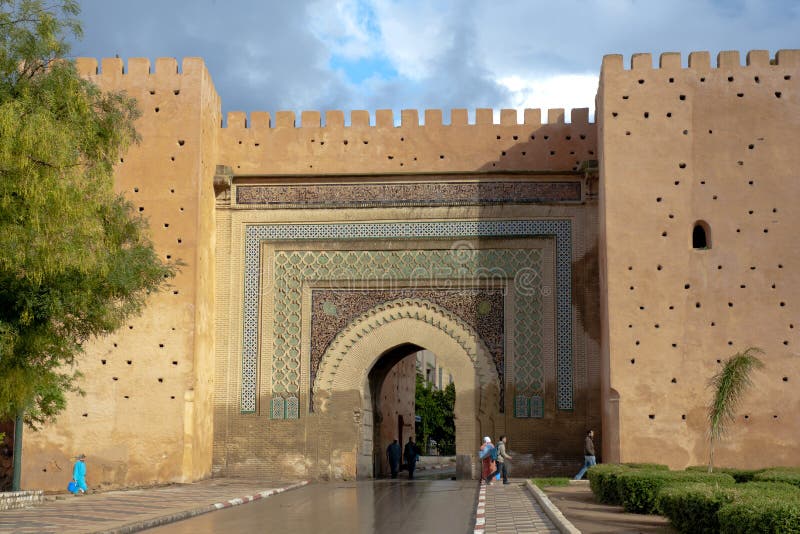 Meknes, Maroc photo éditorial. Image du africain, grille - 105837676
