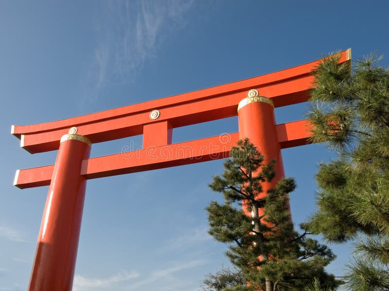 Porte Rouge De Torii De Pagoda Le Mont Fuji De Chureito Au Centre Sous ...