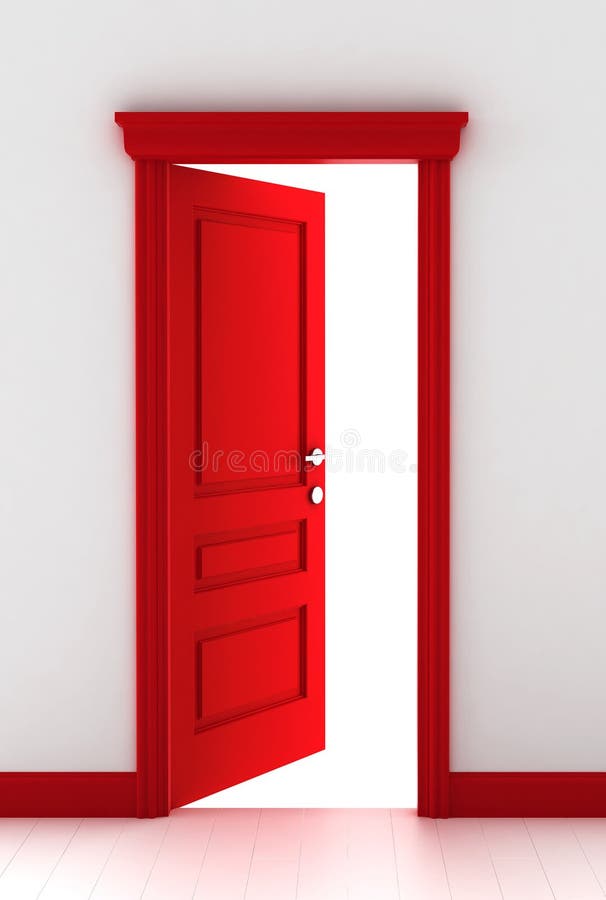 Porte rouge illustration stock. Illustration du rendez - 30173132