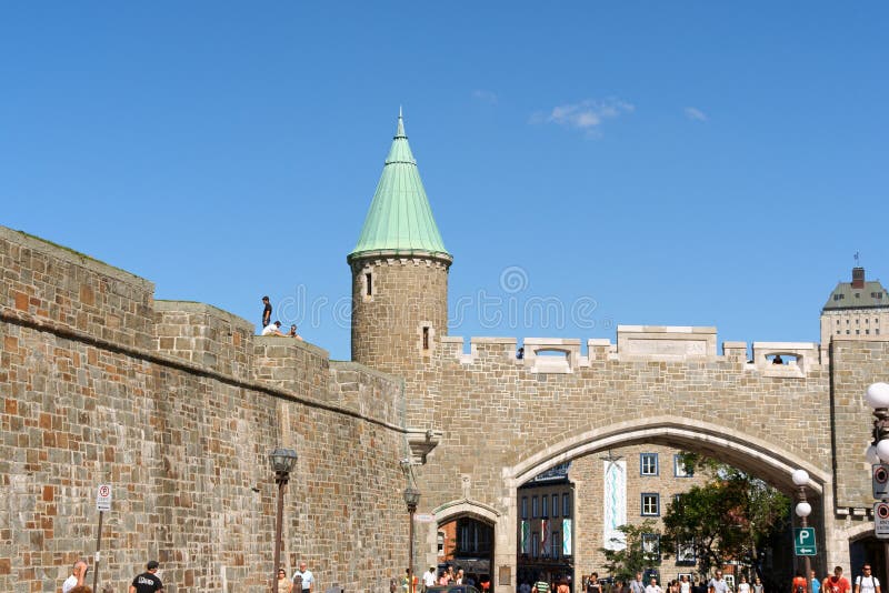 Porte Saint Jean (city Gate) in Quebec City Editorial Photography ...