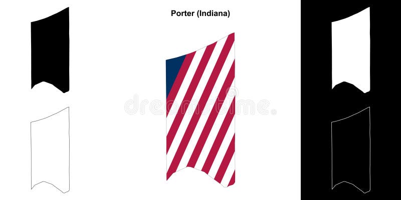 Porter outline map stock vector. Illustration of shape - 323885427