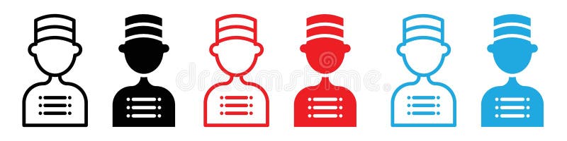 Porter Icon Logo Set Vector Stock Vector - Illustration of design ...