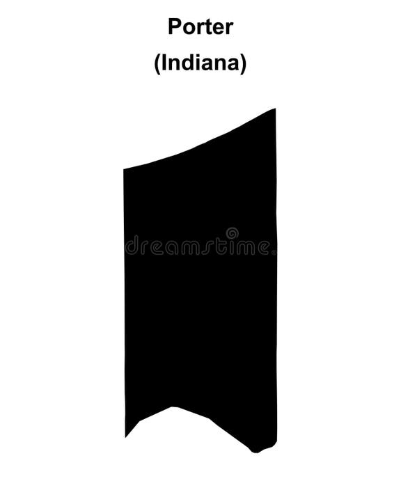 Porter outline map stock vector. Illustration of contour - 361546891