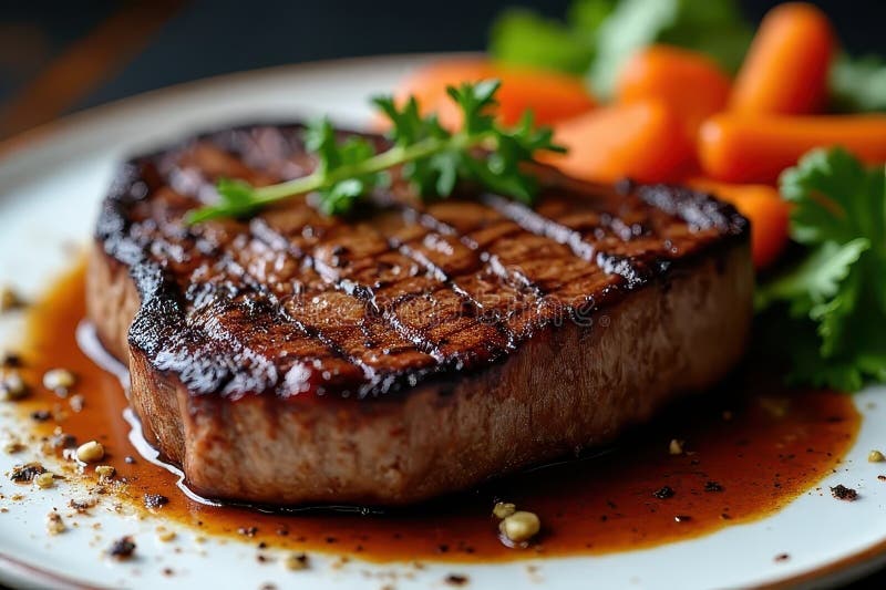 Porterhouse Steak on the Grill Stock Illustration - Illustration of ...