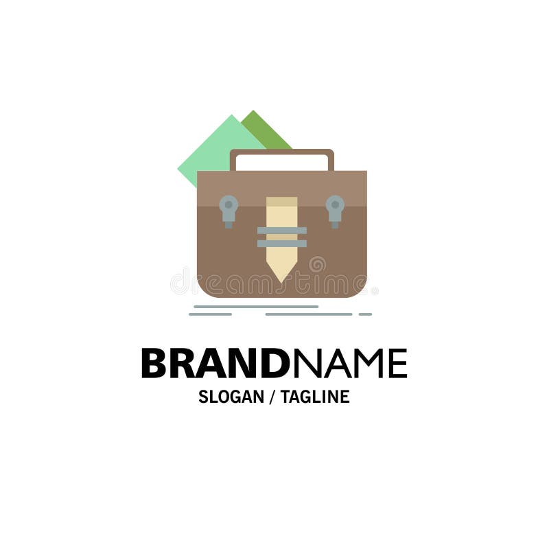 Portfolio, Bag, File, Folder, Briefcase Flat Color Icon Vector Stock ...