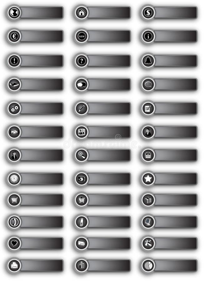 Portfolio black buttons editorial photo. Illustration of black - 6980736