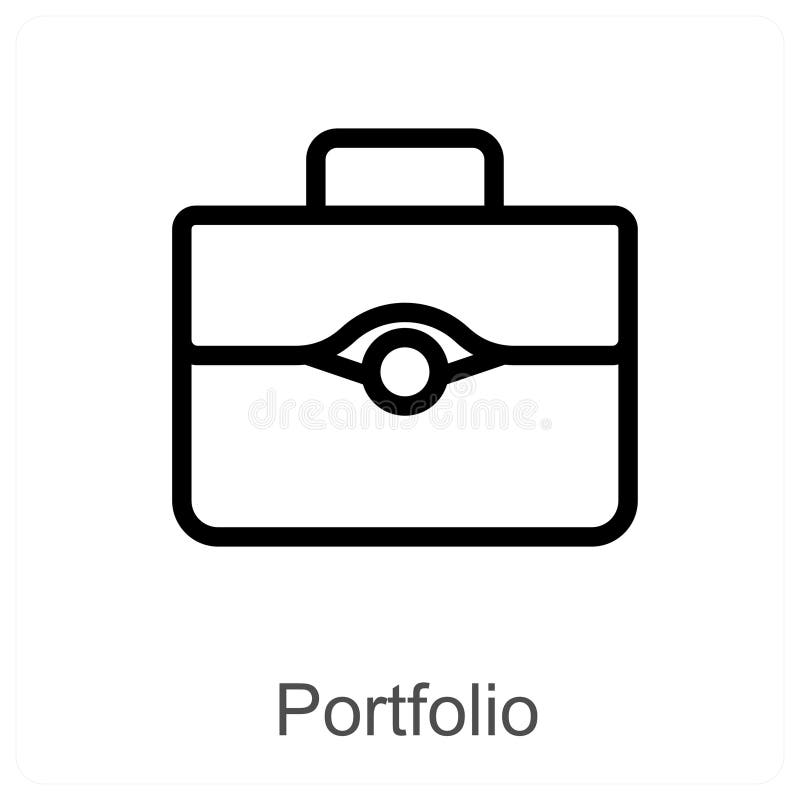 Portfolio stock vector. Illustration of icon, black - 340804513