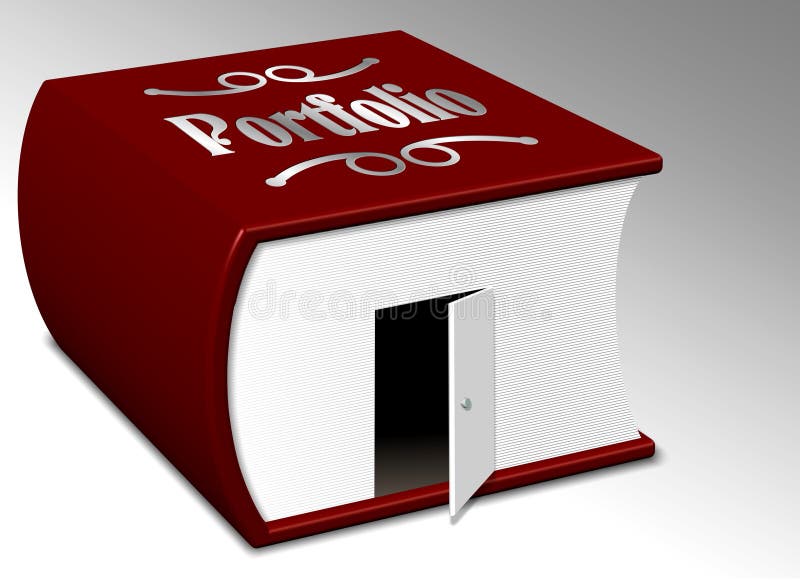 Portfolio book stock illustration. Illustration of hardcover - 26333426