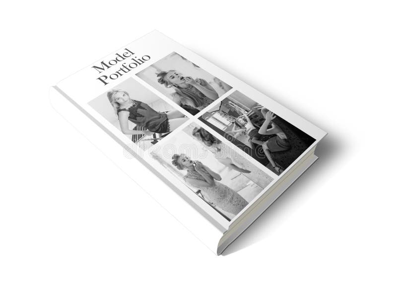 Portfolio Book modelo fotografía editorial. Ilustración de modelo ...