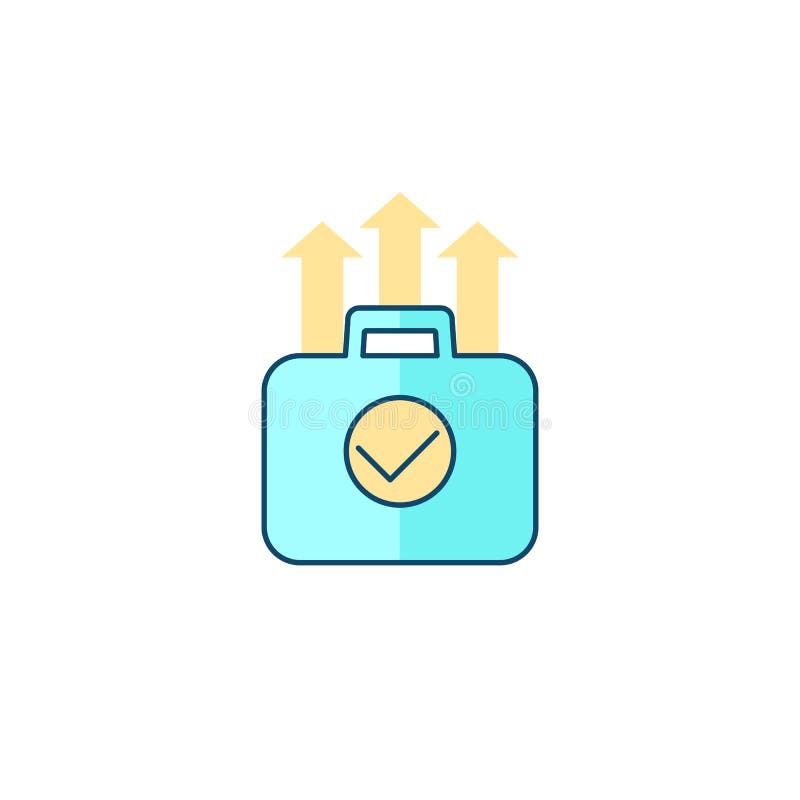 Portfolio Growth, Finance Vector Icon with Outline Stock Vector ...