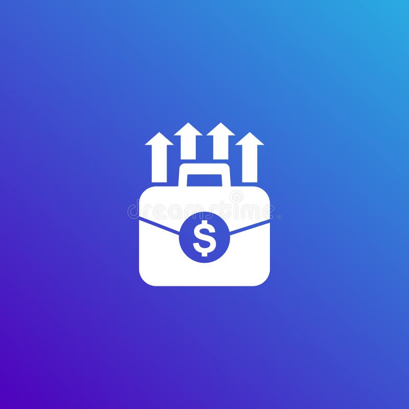Portfolio Growth Vector Icon Stock Vector - Illustration of bank, high ...