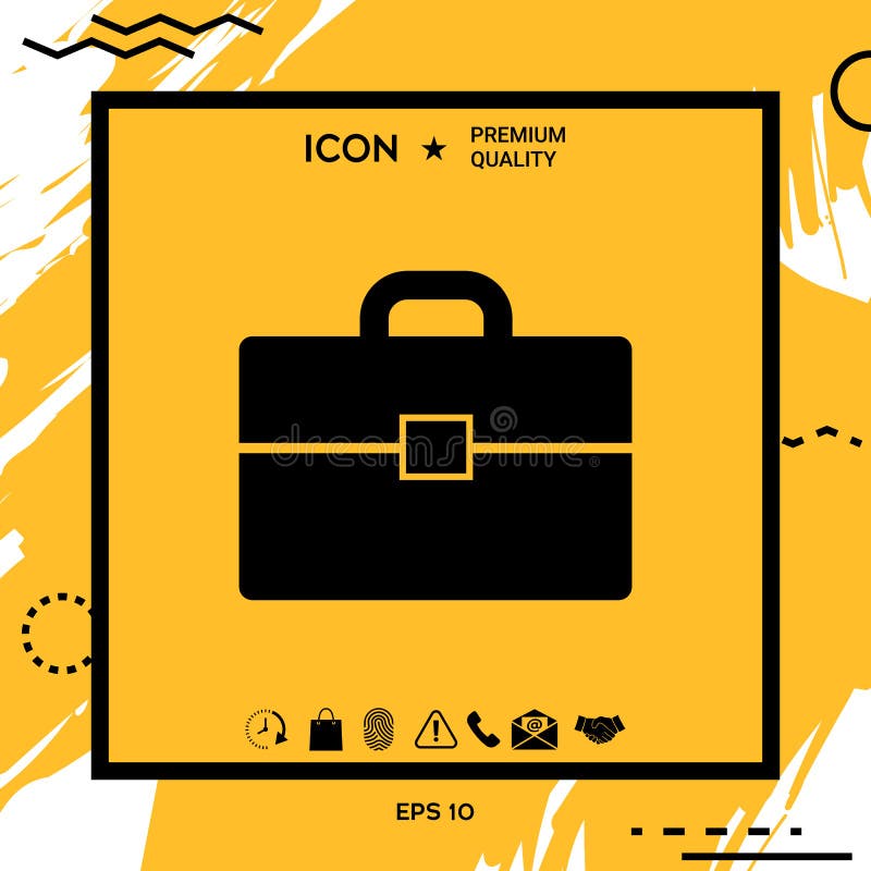 Portfolio symbol icon stock vector. Illustration of isolated - 110871752