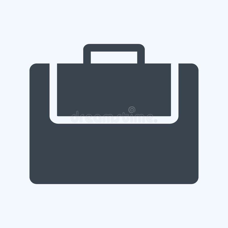 Portfolio Icon in Trendy Glyph Style Isolated on Soft Blue Background ...