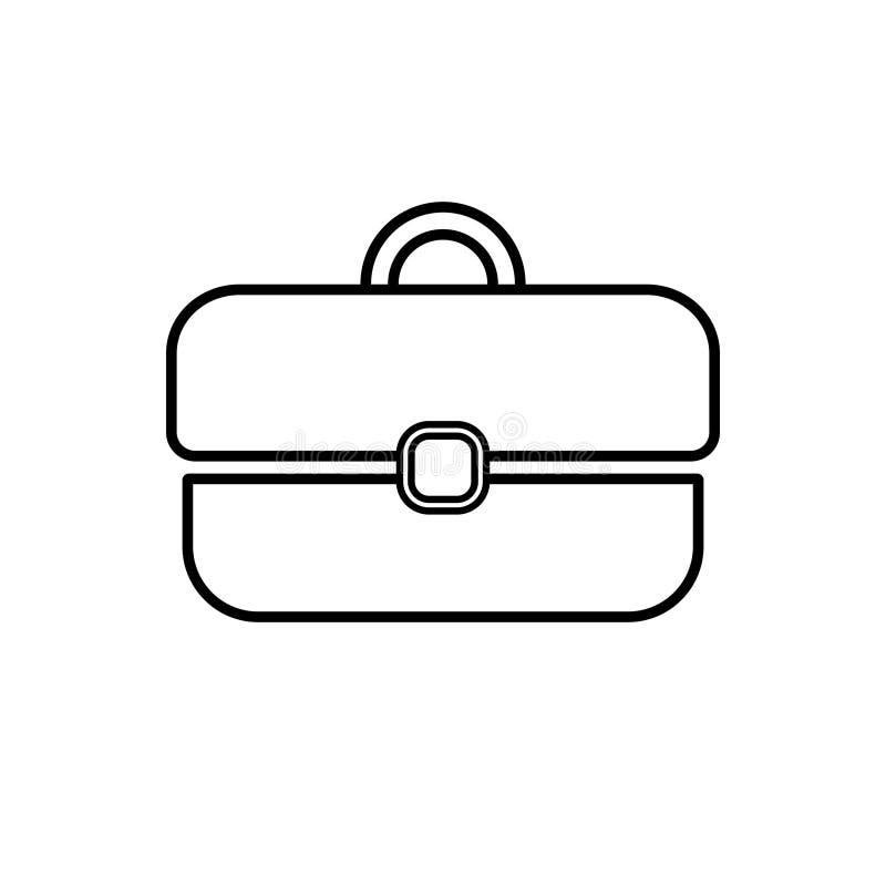 Portfolio icon on white stock vector. Illustration of background ...