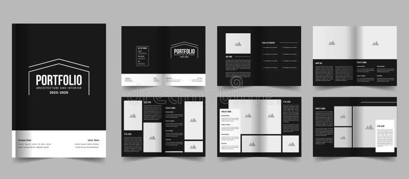 Portfolio Layout Design. Use for Architecture Portfolio, Interior ...