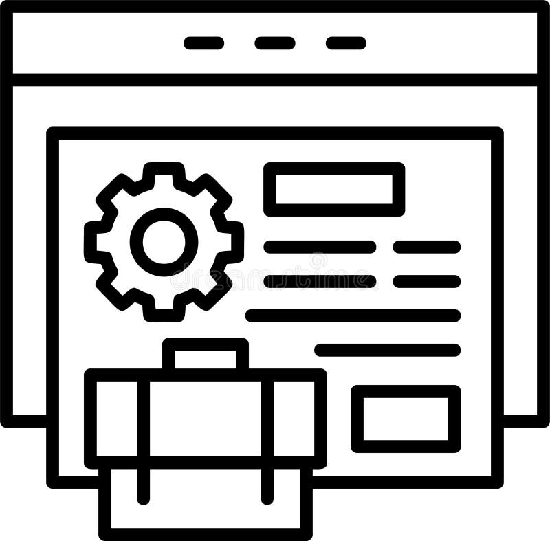 Portfolio Outline Vector Icon Stock Vector - Illustration of collection ...