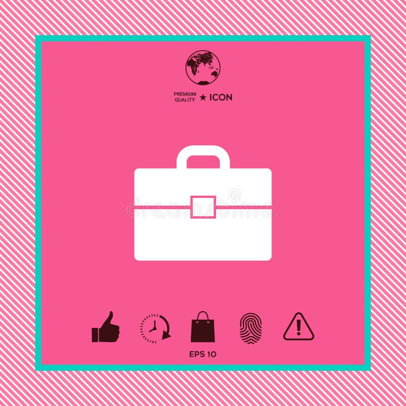 Portfolio symbol icon stock vector. Illustration of open - 106613510