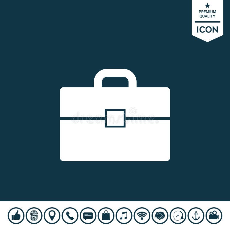 Portfolio symbol icon stock vector. Illustration of education - 107008045