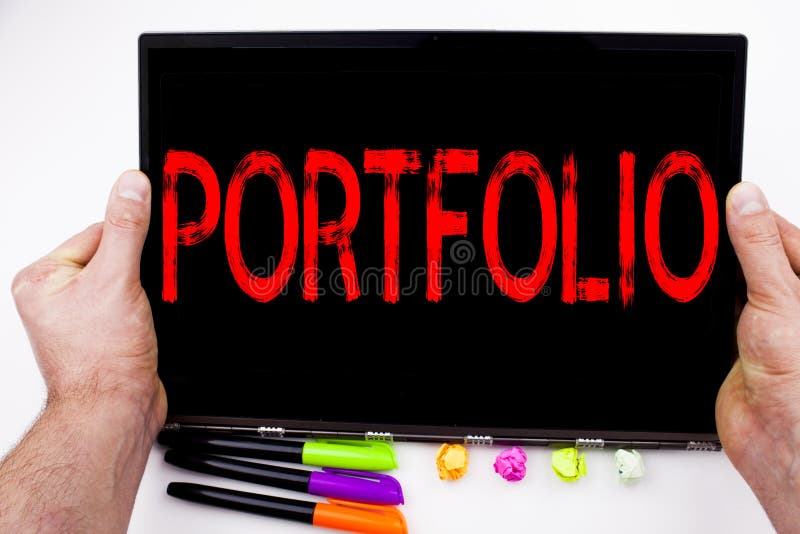 Portfolio Text On Blackboard Stock Photo - Image of financial, business ... Portfolio Text On Blackboard Stock Photo - Image of financial, business ...