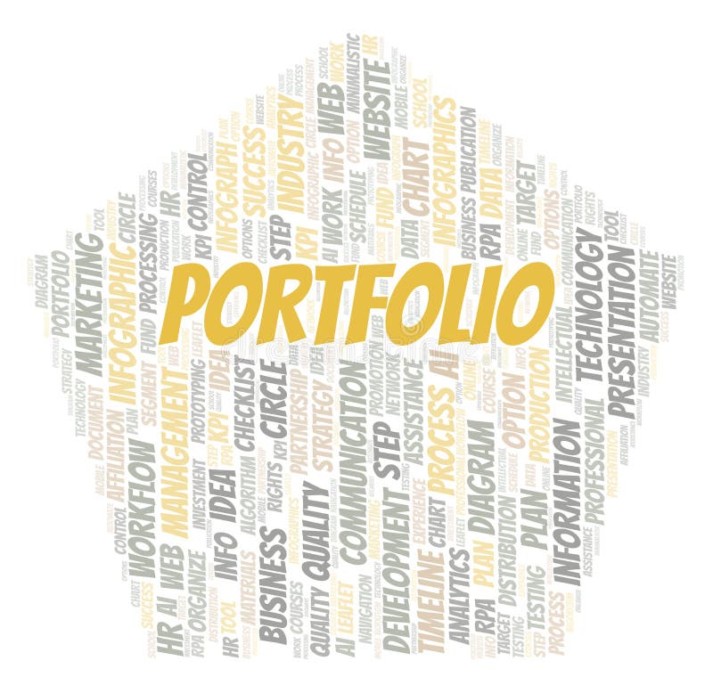 Portfolio Management Word Cloud, Made with Text only. Stock ...