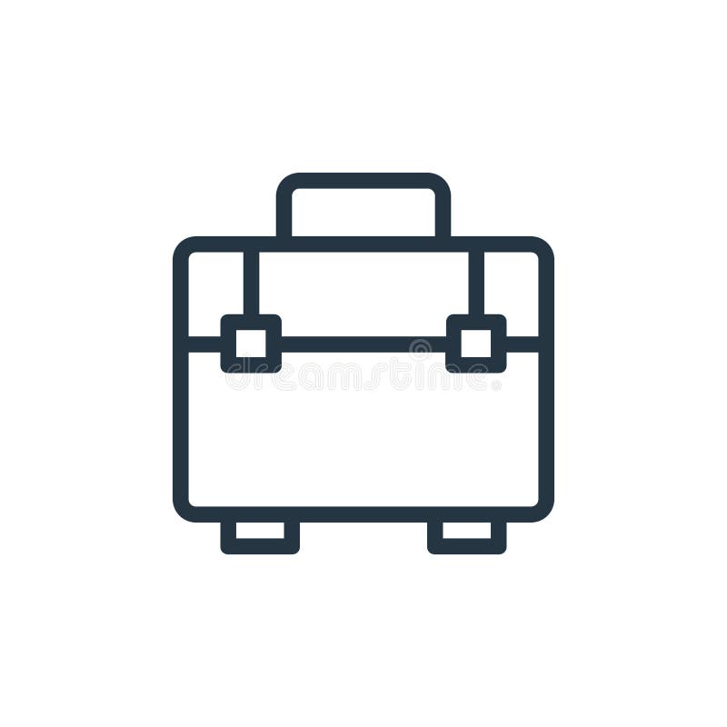 Portfolio Vector Icon Isolated on White Background. Outline, Thin Line ...