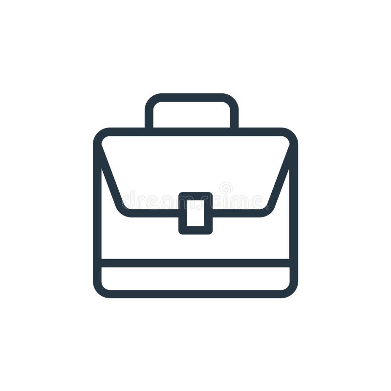 Portfolio Vector Icon Isolated on White Background. Outline, Thin Line ...