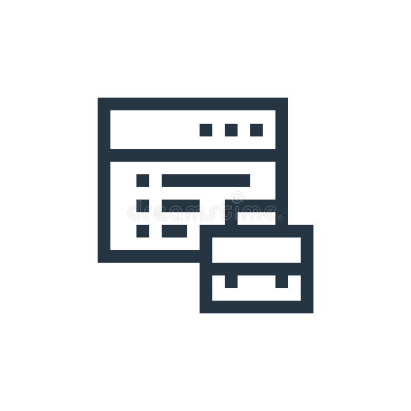 Portfolio Vector Icon Isolated on White Background. Outline, Thin Line ...