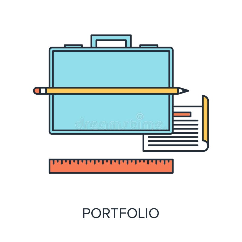 Portfolio Vector Illustration Concept Stock Vector - Illustration of ...