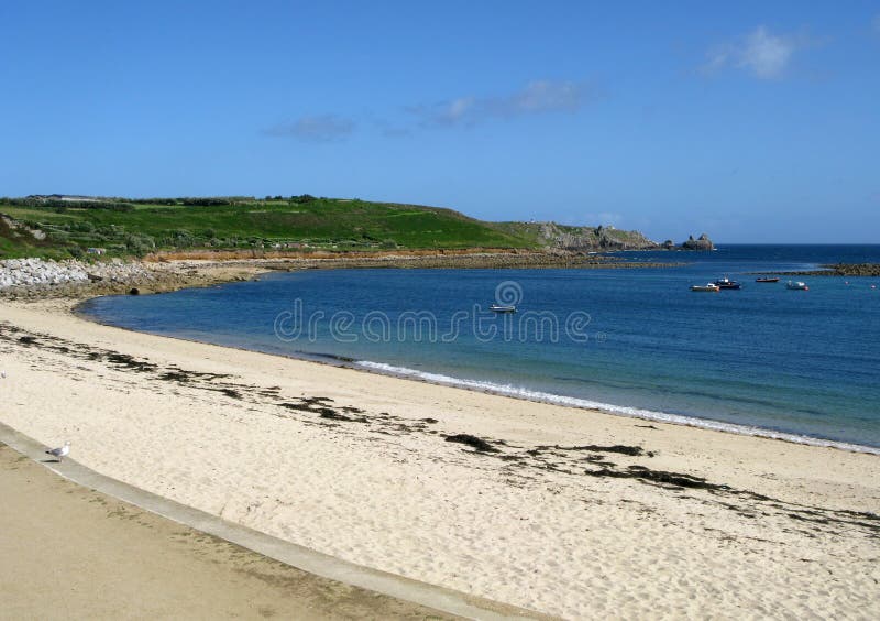 Porthcressa Beach, St. Mary S Isles of Scilly. Stock Photo - Image of ...