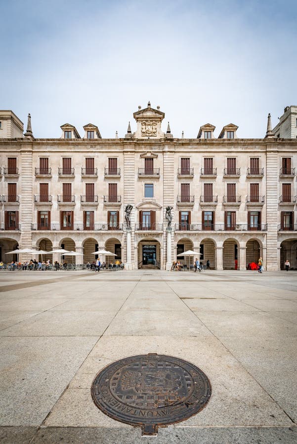 Porticada Square in Santander, Cantabria, Spain Editorial Image - Image ...