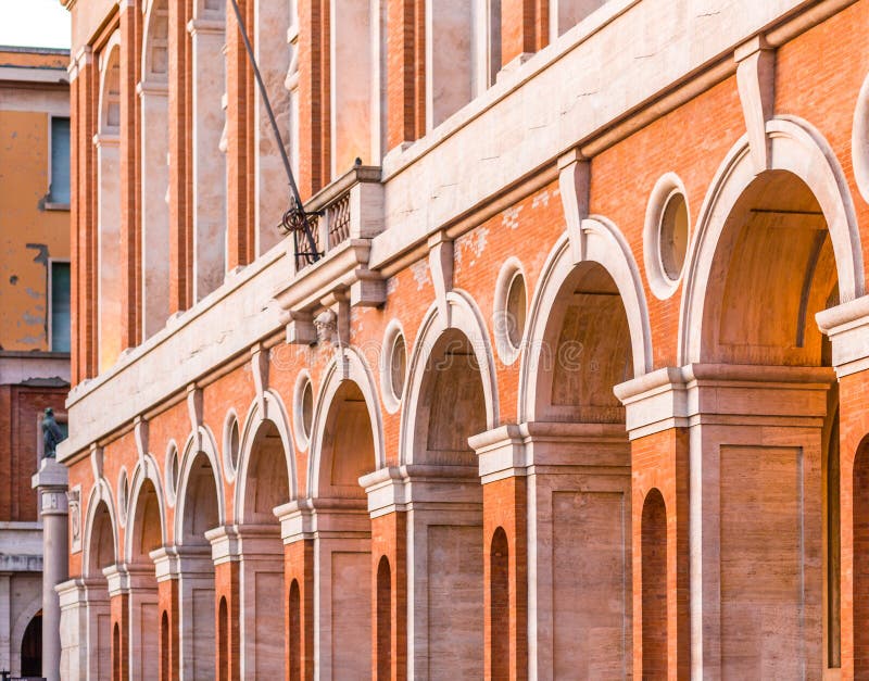 Portico stock image. Image of arches, forli, portico - 130284089