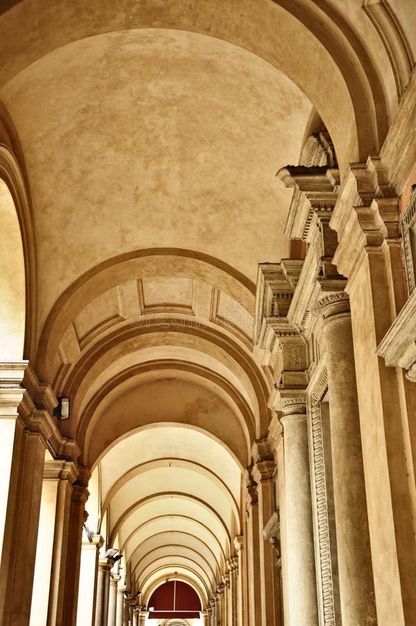 Portico, Bologna, Italy stock photo. Image of piazza - 16453402