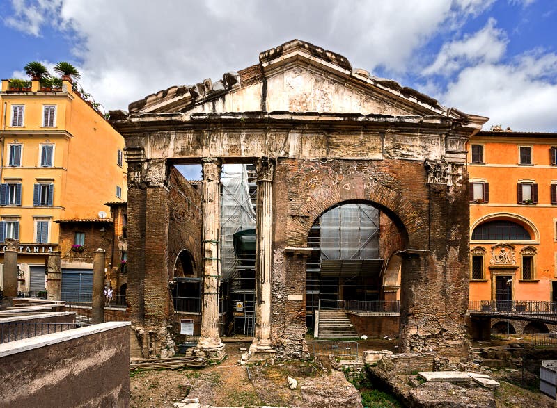 Portico D Ottavia. Rome. Italy Stock Photo - Image of architecture ...