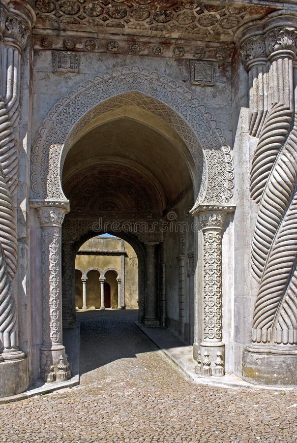 Portico of the Palace of Pena Stock Image - Image of door, famous: 19266373