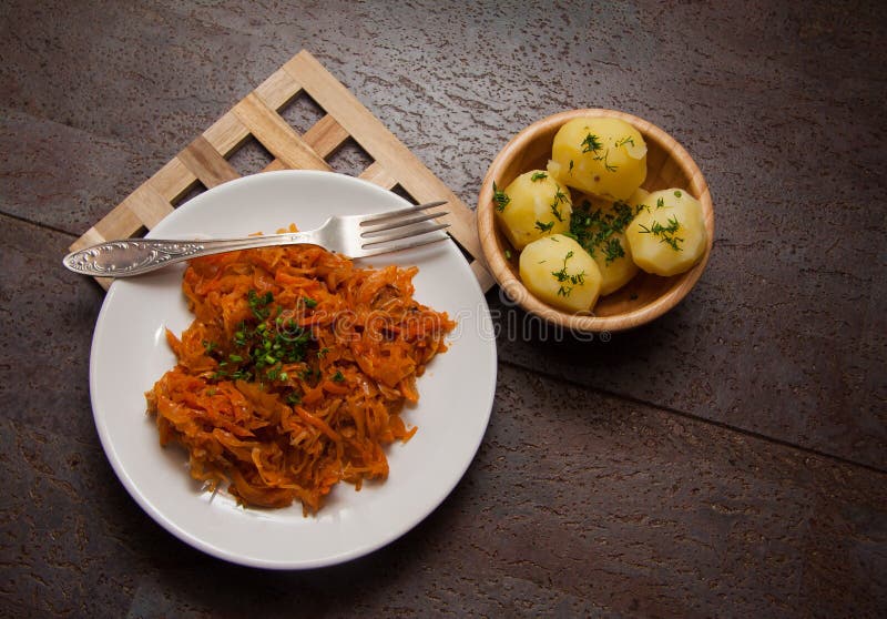Portion of braised cabbage stock photo. Image of lunch - 63069388