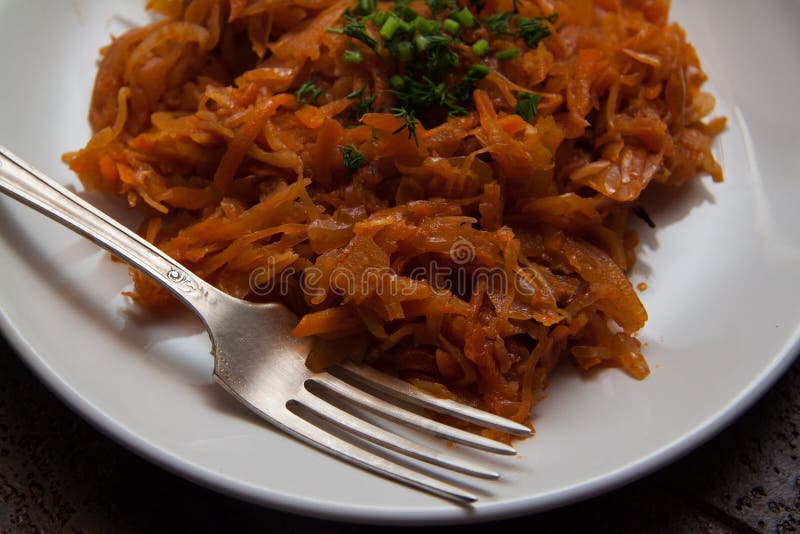 Portion of braised cabbage stock photo. Image of lunch - 63521212