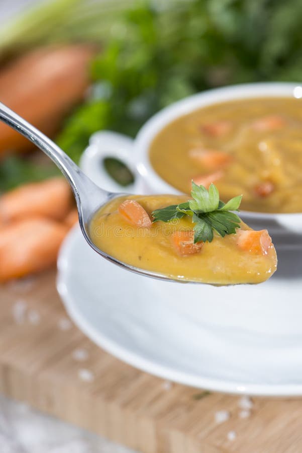 Portion of Carrot Soup stock image. Image of cuisine - 31856695