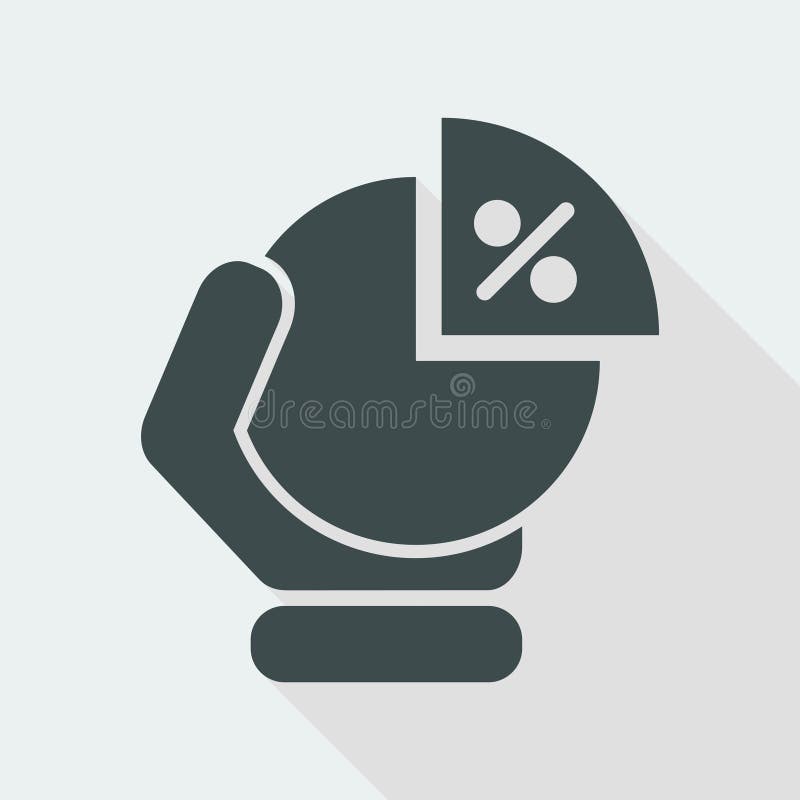 Portion chart icon stock vector. Illustration of market - 119147232