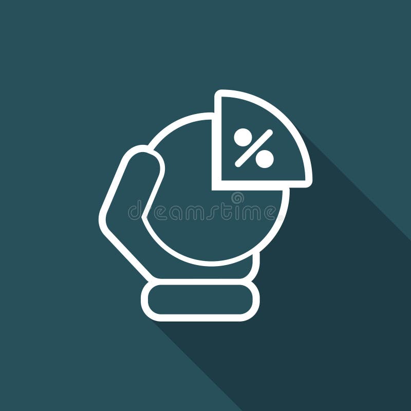 Portion chart icon stock vector. Illustration of market - 119147232