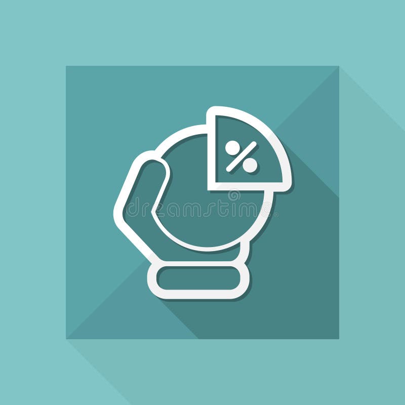 Portion chart icon stock vector. Illustration of market - 119147232