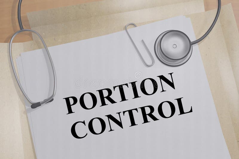 PORTION CONTROL concept stock illustration. Illustration of fitness ...