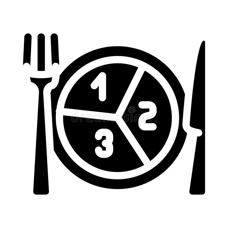 Portion Control Obesity Overweight Glyph Icon Vector Illustration Stock ...