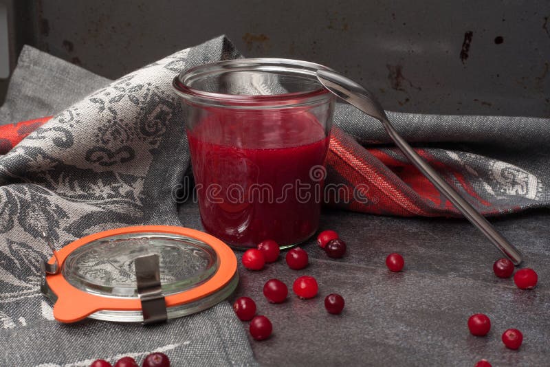 Portion of Cranberry Jam stock photo. Image of preserve - 63018088