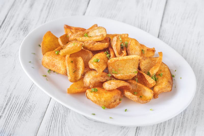 Portion of potato dippers stock image. Image of fried - 312126319